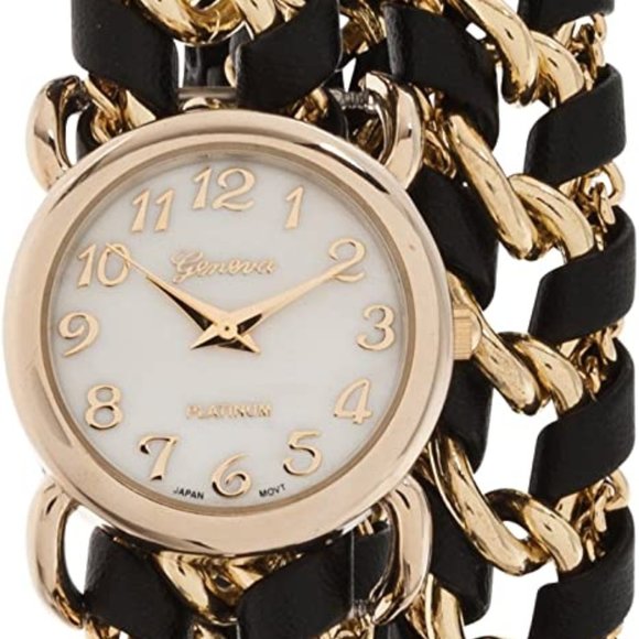 Geneva Platinum | Accessories | Geneva Platinum Womens Chain Wrap Watch ...